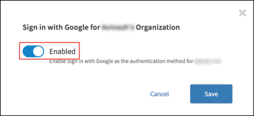 Signing in with Google